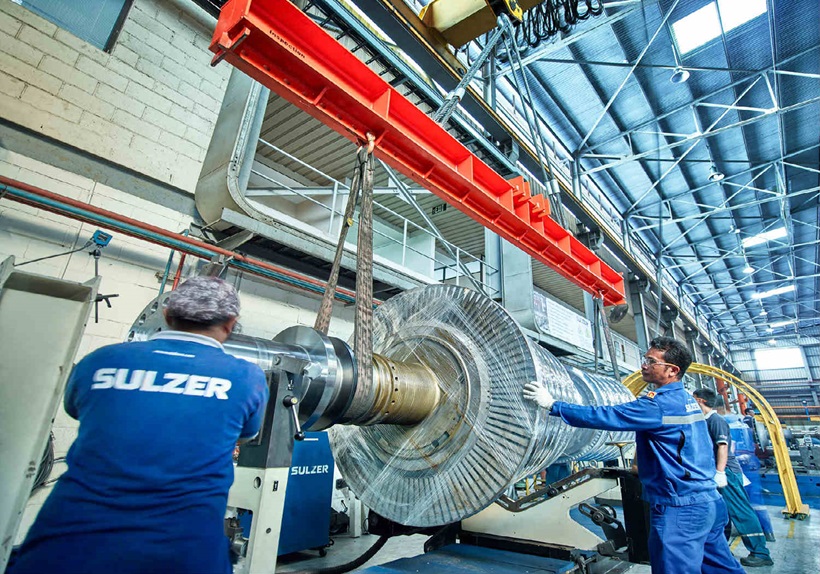 Flying large rotors in for fast repair | Sulzer