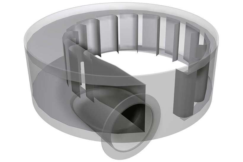 Tangential gas inlet device Vapor Horn | Sulzer