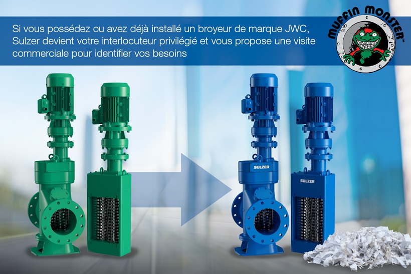 Gamme de Broyeurs eaux usées destinés à éliminer tous les blocages | Sulzer
